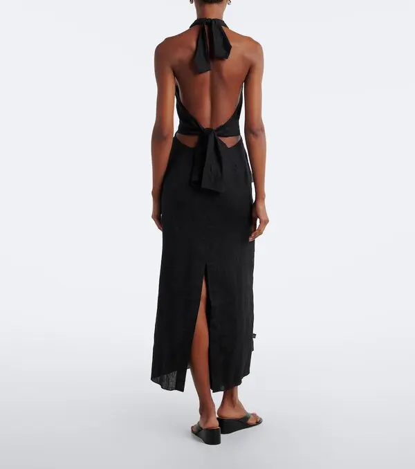 Johanna Ortiz Embellished Linen Dress