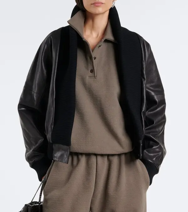 Magda Butrym Cotton-blend Fleece Polo Sweater