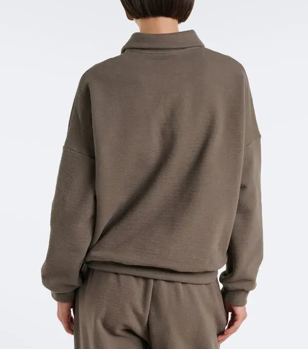 Magda Butrym Cotton-blend Fleece Polo Sweater