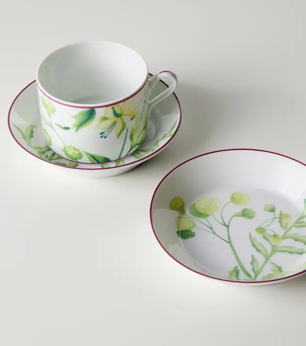 GINORI 1735 Porcelain Teacup And Saucer Set