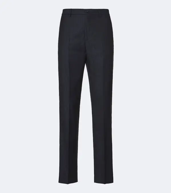 Etro Jacquard Virgin Wool Straight Pants