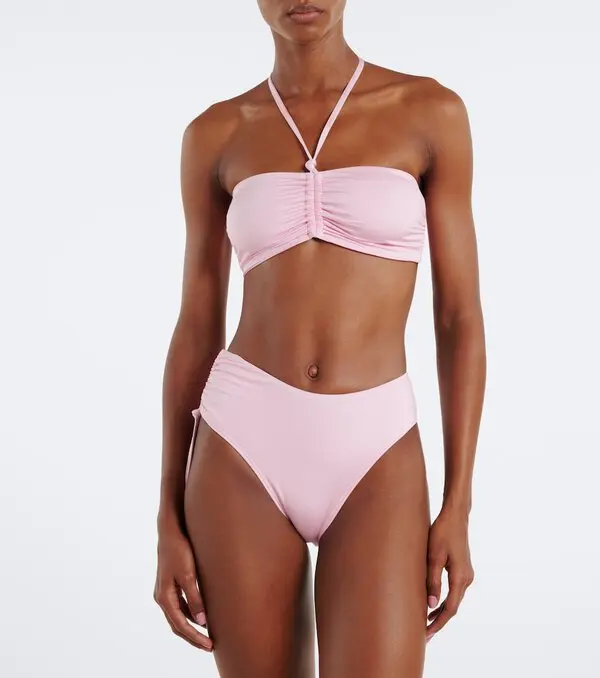 Balmain Ruched Bikini - Pink