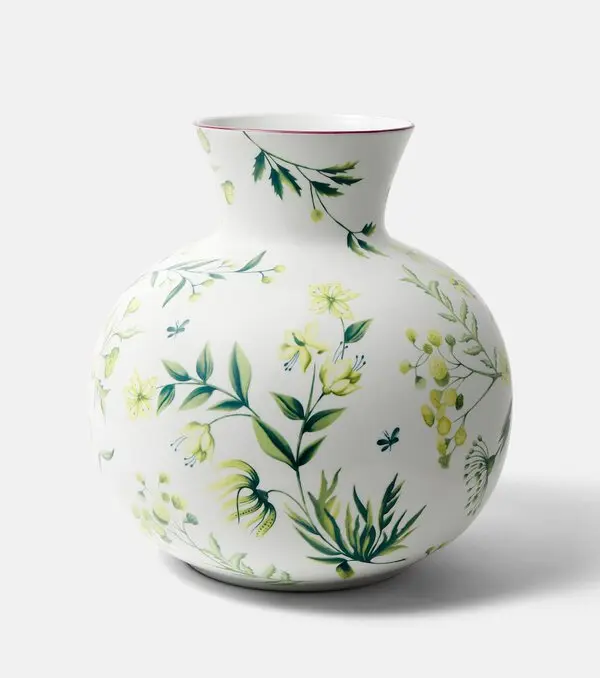 GINORI 1735 Florenza Floral Porcelain Vase - White