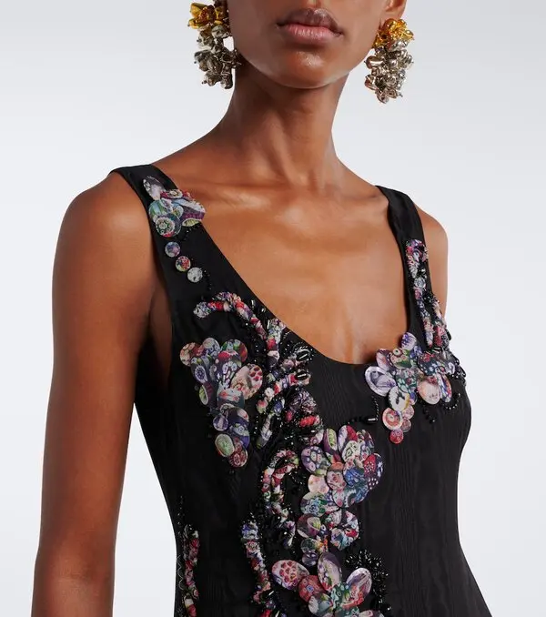 Dries Van Noten Appliqué Embellished Gown