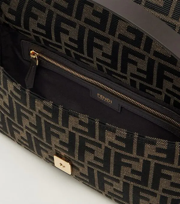 Fendi Baguette Monogram Canvas Shoulder Bag