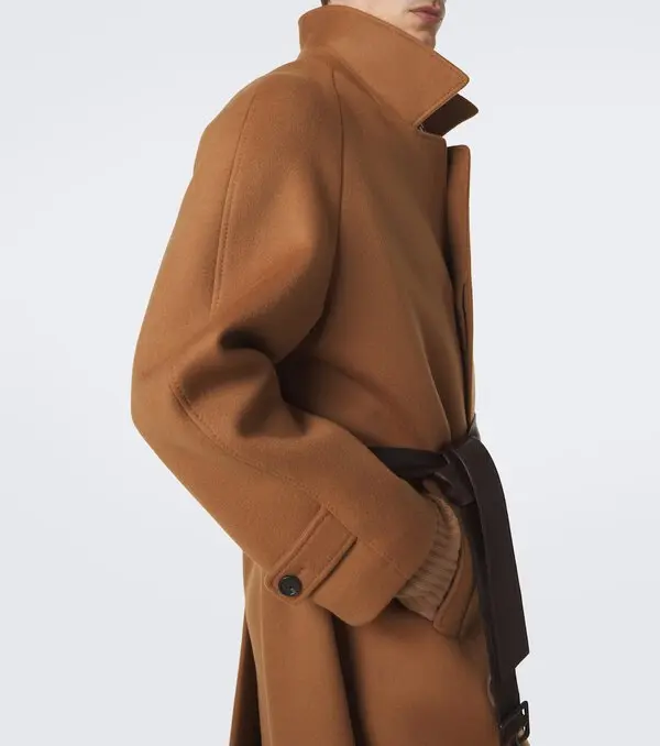 Saint Laurent Belted Wool Coat