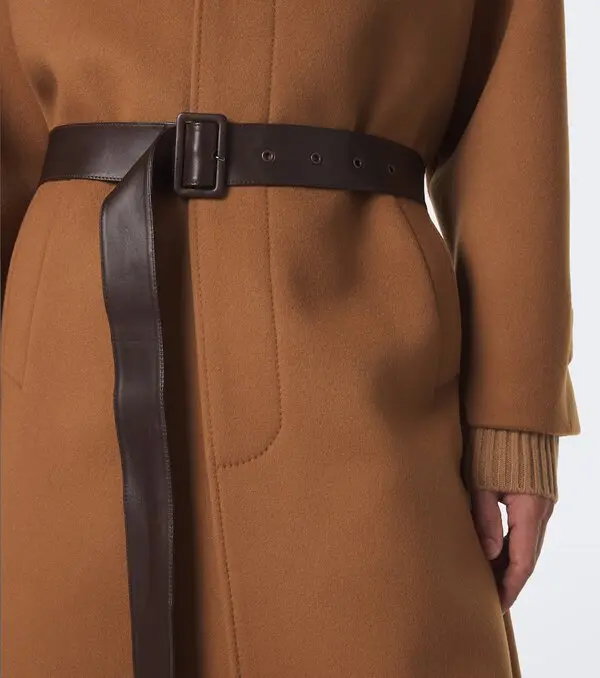 Saint Laurent Belted Wool Coat