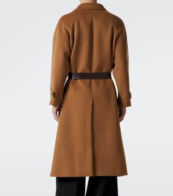 Saint Laurent Belted Wool Overcoat