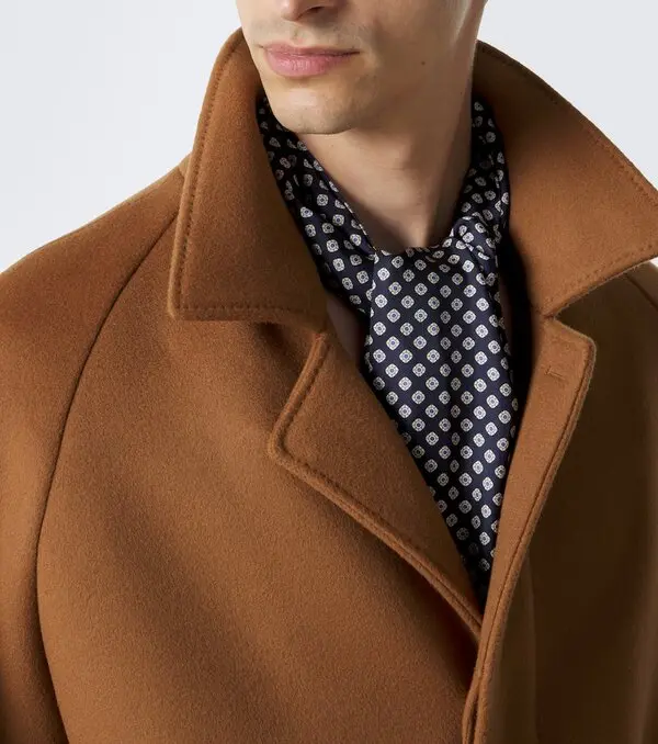 Saint Laurent Belted Wool Overcoat