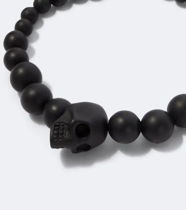 Alexander McQueen Beaded Skull Bracelet