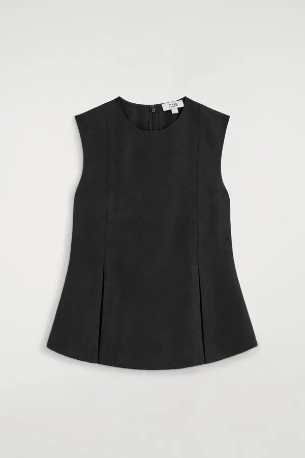 Cos Pleated Peplum Top