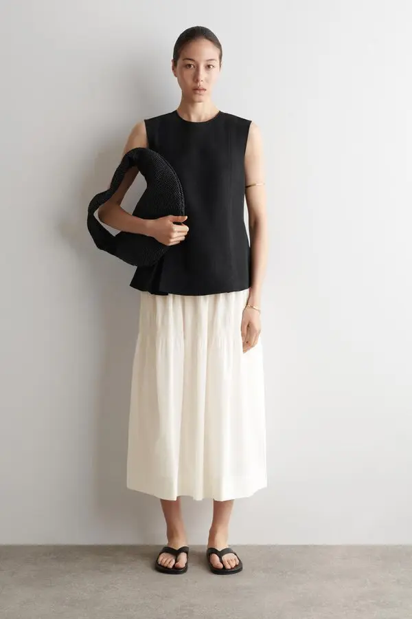 Cos Pleated Peplum Top