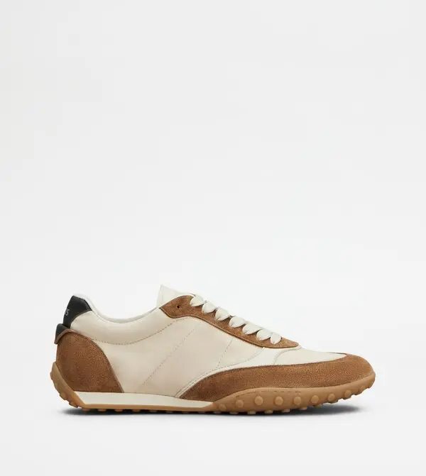 TOD'S Sneakers In Suede And Fabric - Brown,beige