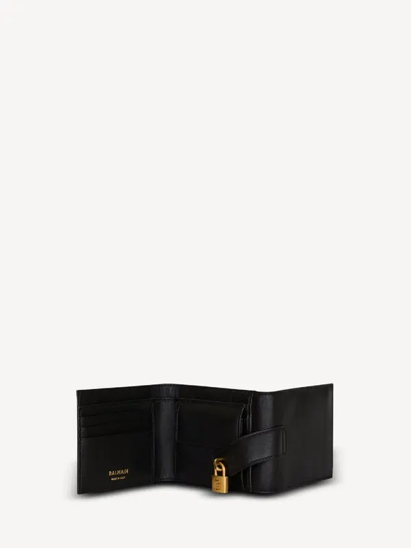 Balmain Pulse Trifold Smooth Leather Wallet - Black