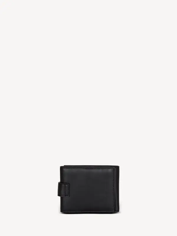 Balmain Pulse Trifold Smooth Leather Wallet - Black