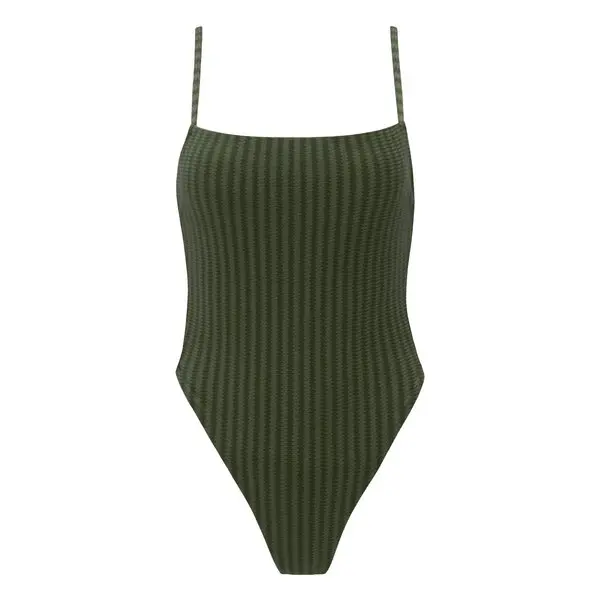 THAYNNE SWIMWEAR One Piece Jacquard Textured Knit - Green