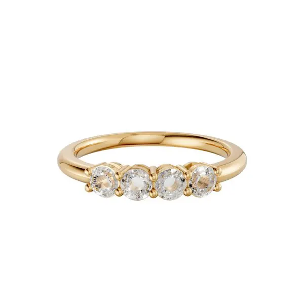 AYA FINE JEWELRY 14k Gold Four Stone Lab Grown Diamond Ring - Yellow