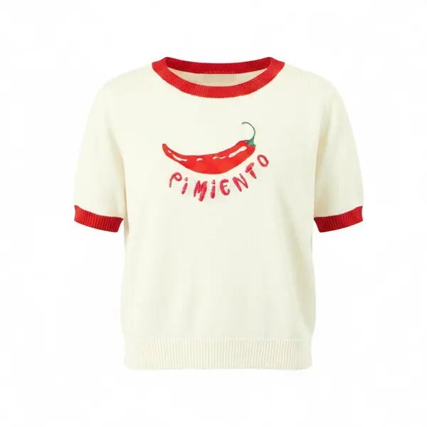 YUMI Ivory Chilli Cotton Knitted Top