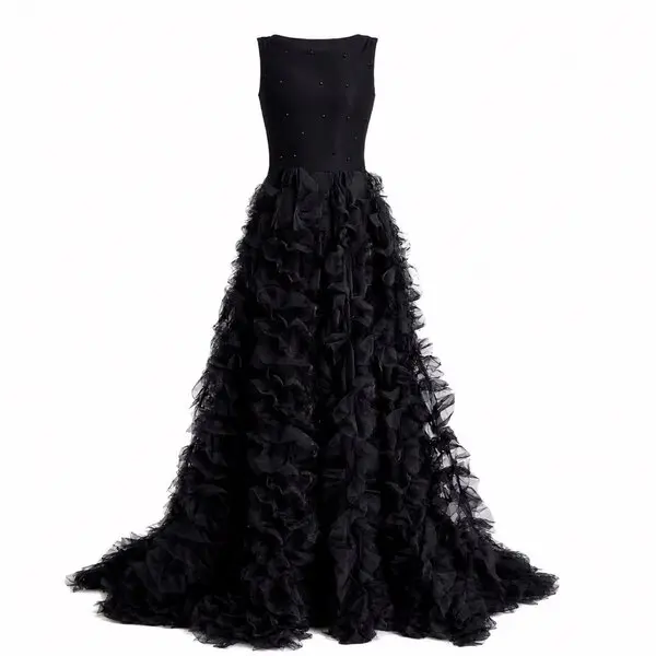 ROSIE BILLINGTON Julia Ball Gown With Ruffle Skirt