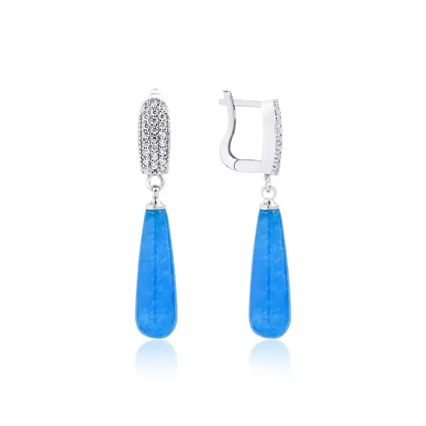NAJIBA Cascade Earrings Aquamarine