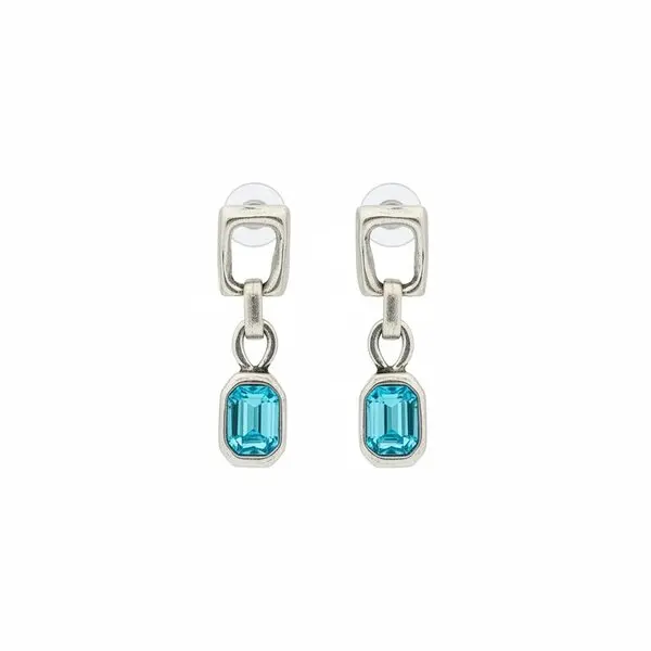 BY VIRGO Silver / Blue Elara Earrings - Silver/blue