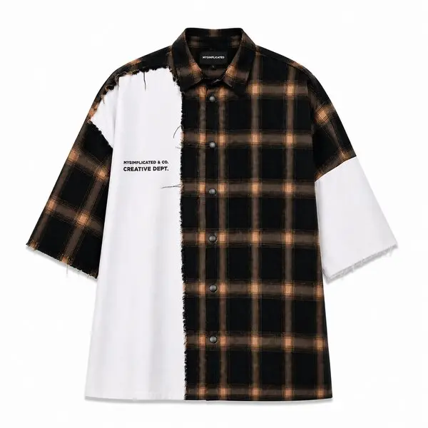 MYSIMPLICATED Brown / White ® Brown Atelier Division Overshirt