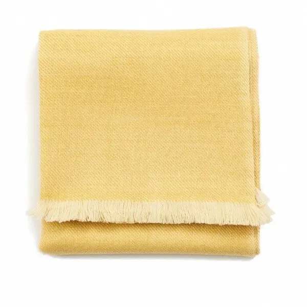 STUDIO VARIOUSLY Dandelion Butter Plush Soft Twill Merino Handwoven Throw