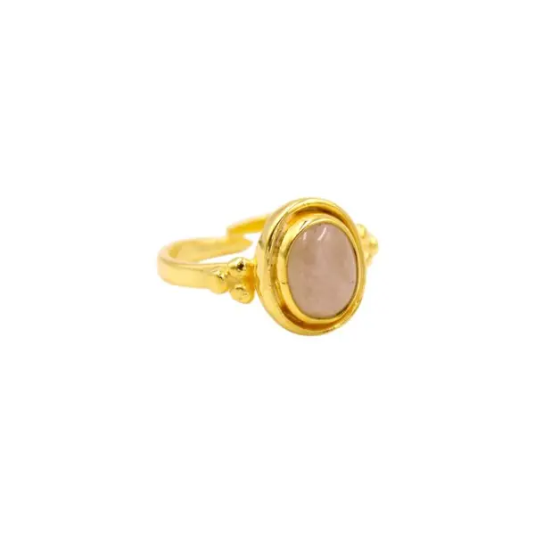 1610ISTANBUL Istanbulite Princes' Island Moonstone Ring - Gold