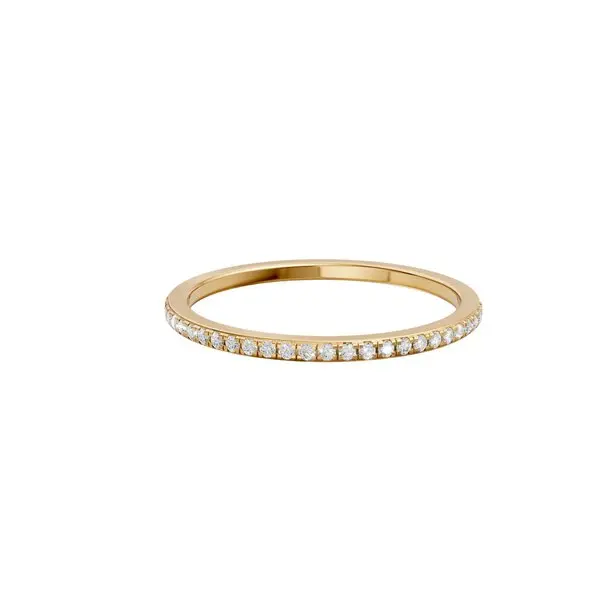 AYA FINE JEWELRY Half Eternity Band With Round Lab-grown Diamonds In 14k Solid Gold - Yellow