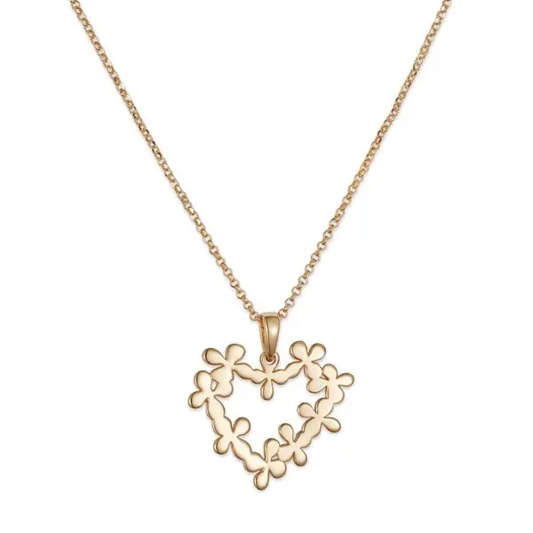 TOOLALLY Hearts In Flowers Necklace - Gold