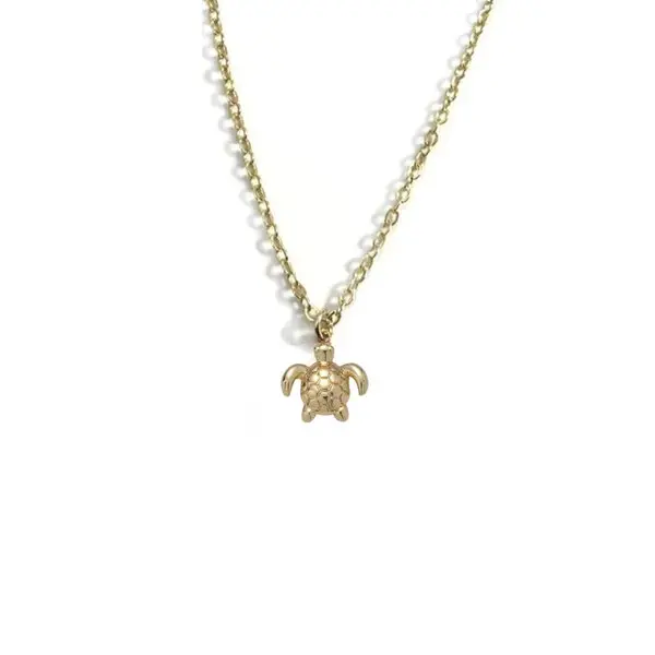 Rachel Nathan Sea Turtle Necklace - Gold