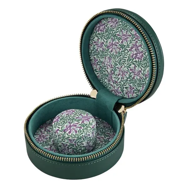 Wolf Sophia Round Zip Jewellery Case Forest - Green