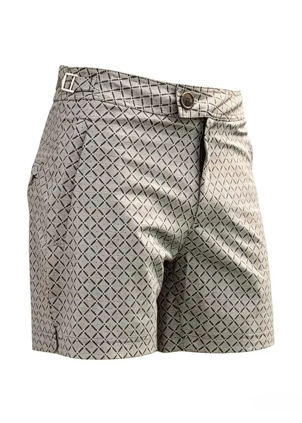 VAYLA Long Length Geometric Print Swim Shorts