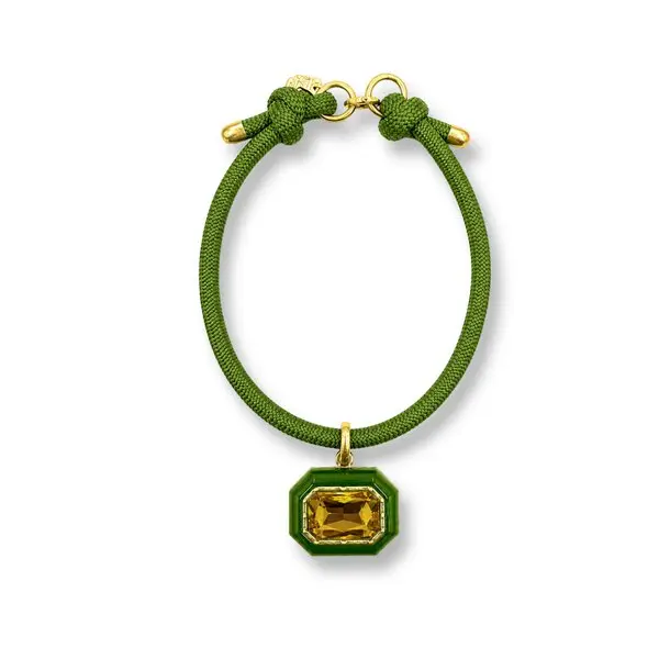 MICHAEL NASH JEWELRY Lena Resin Octagon And Topaz Crystal Pendant - Green