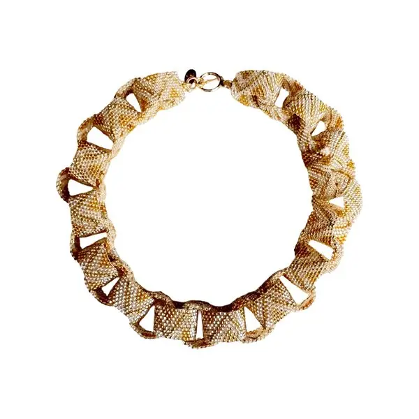 ILIANA ARRAZOLA Bold Chunky Link Necklace In Gold And Silver
