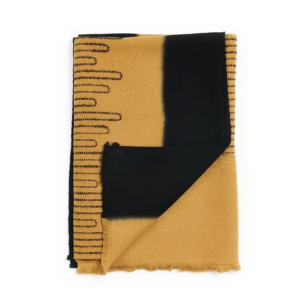 STUDIO VARIOUSLY Handwoven Topaz Brown Myrtle Drift Merino Throw