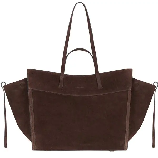 SAONARA BRAND Shopping Bag Chocolat Suede