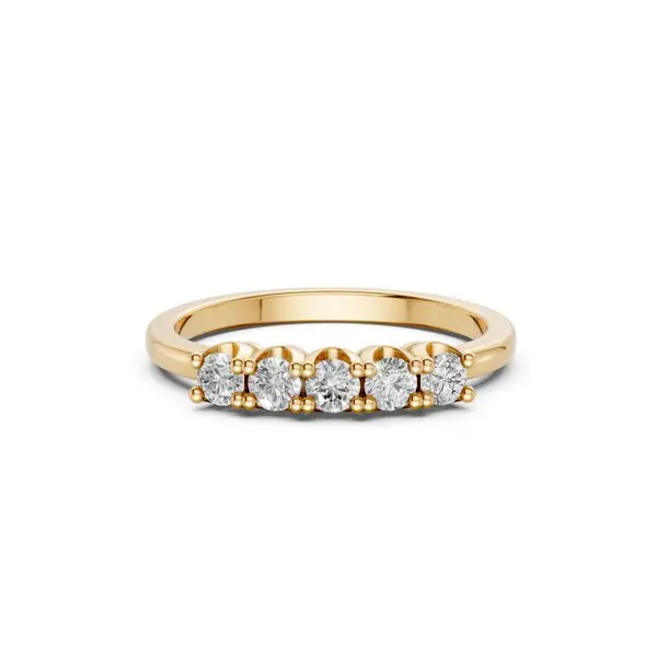 AYA FINE JEWELRY 14k Gold Round Lab-grown Diamond Wedding Band - Yellow