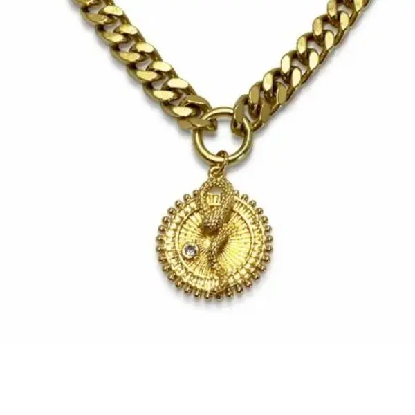 Rachel Nathan Queen Snake Curb Necklace