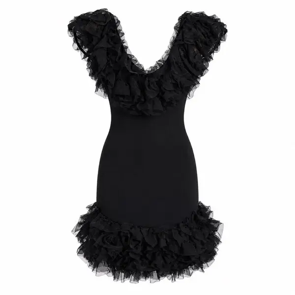 ROSIE BILLINGTON Nera Ruffle Party Dress