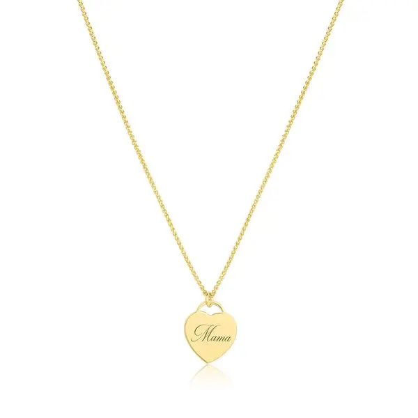 SET & STONES Mama Alice Necklace With Heart Charm - Gold