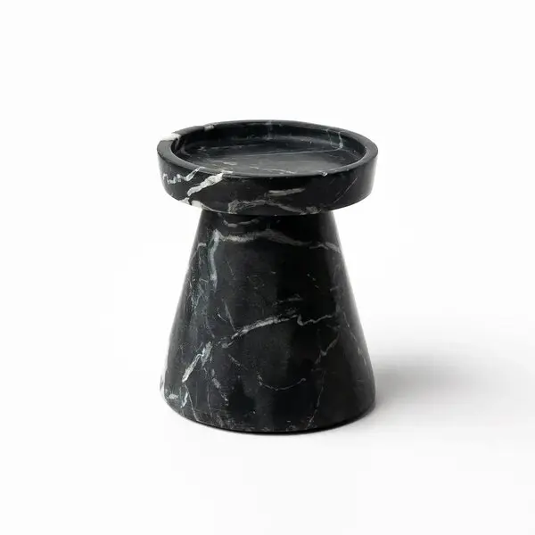 HOUSE OF REVELRY Short Monolith Marble Candle Holder