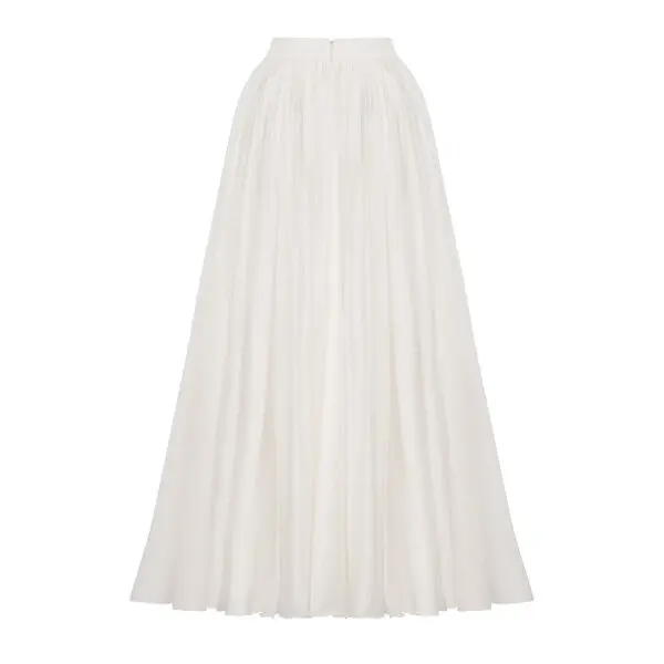 ELSAVA Ivory Midi Skirt - White