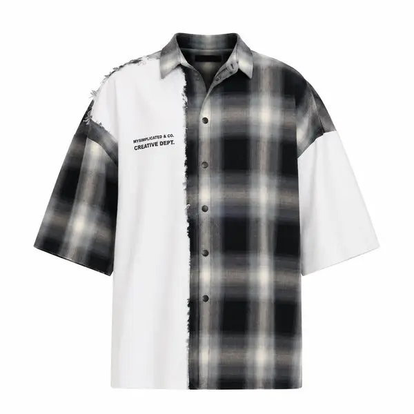 MYSIMPLICATED Grey / White ® Grey Division Overshirt - Grey/white