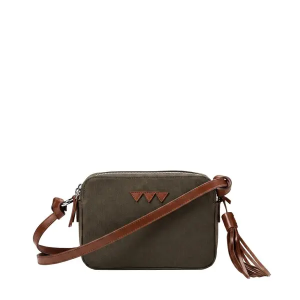 GET THE GALLOP Double Zip Crossbody Bag - Green