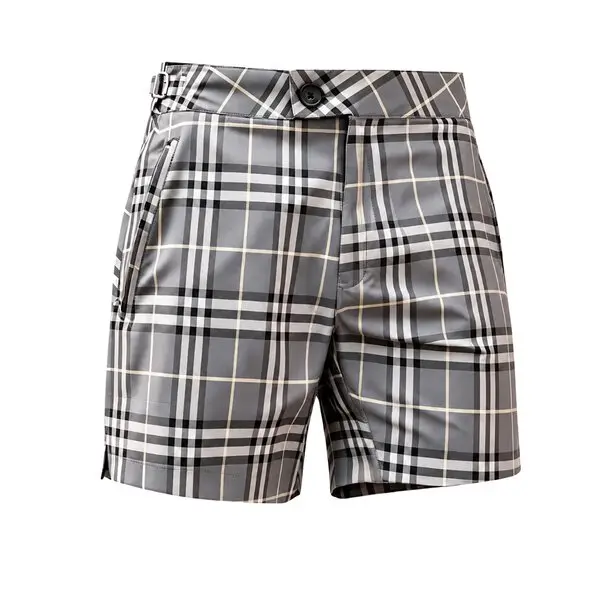 VAYLA Checkered Swim Shorts - Grey/white
