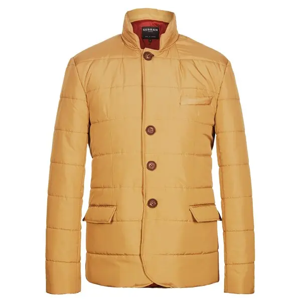 SERRAN LONDON Puffer Suit Jacket Mandarin - Orange