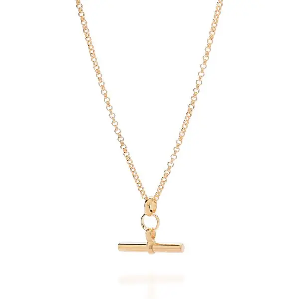 NELLOU JEWELLERY T-bar Necklace Plated Sterling Silver - Gold