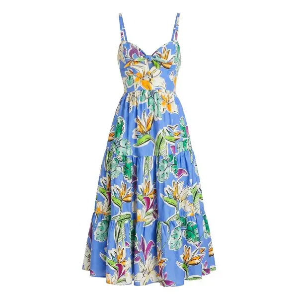 Yumi Kim Marisco Tropical Floral Print Midi Dress