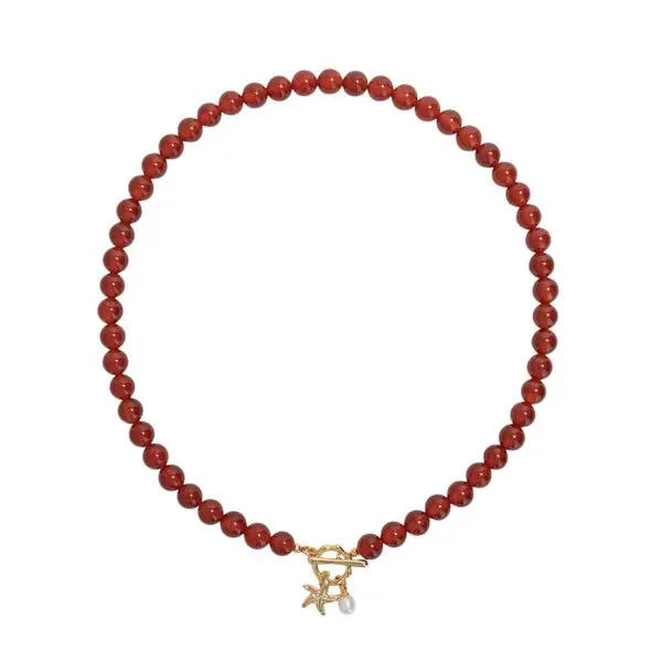 MISS CECILIA Ruby Necklace - Red